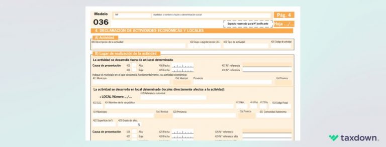 Modelo 036 de Hacienda: Qué es y Cómo Rellenarlo | TaxDown