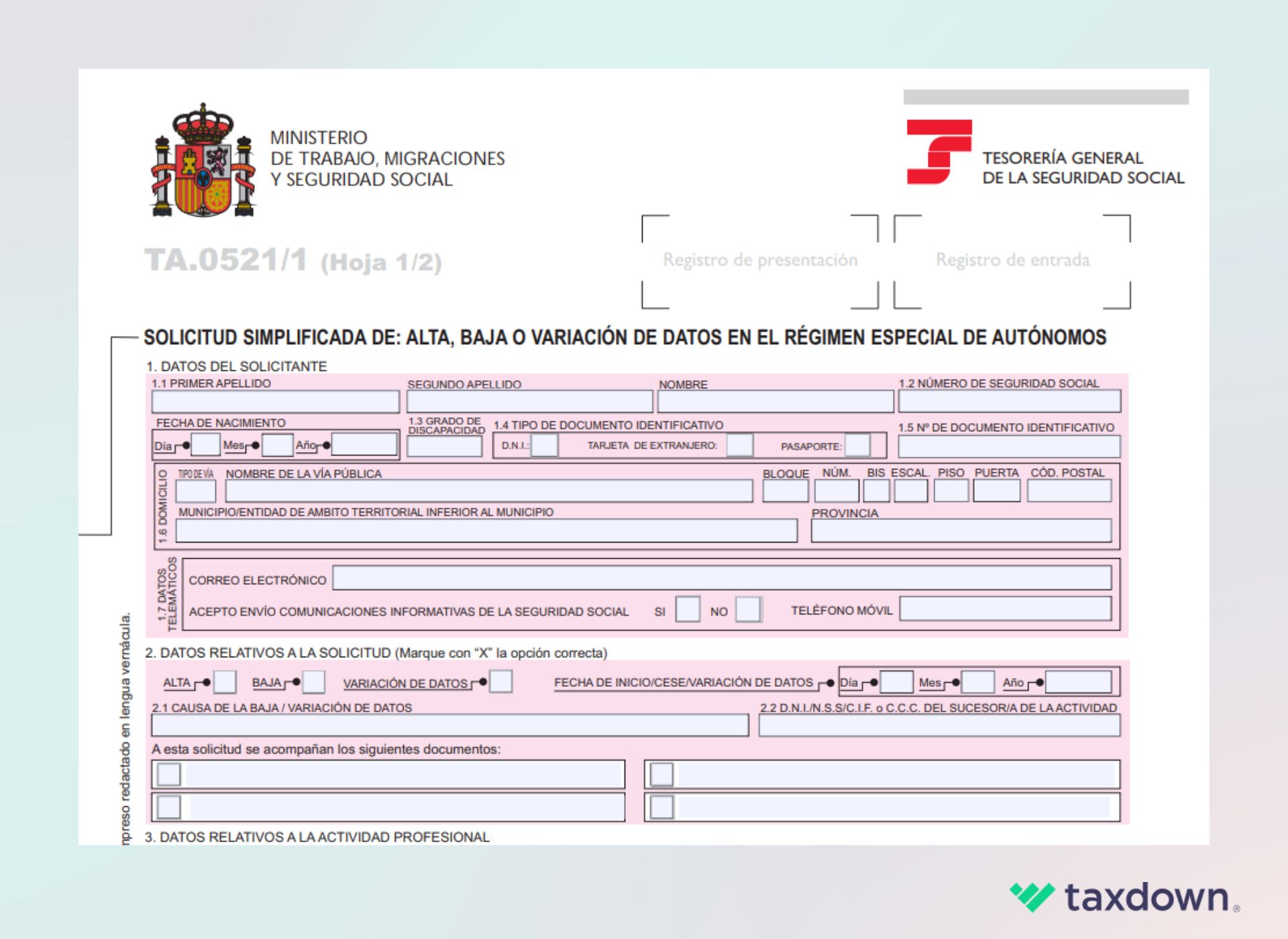 Modelo TA0521: Qué es y Para qué Sirve | TaxDown